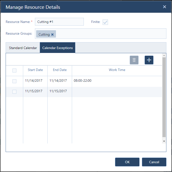Dialog redesign and improved calendar exception handling